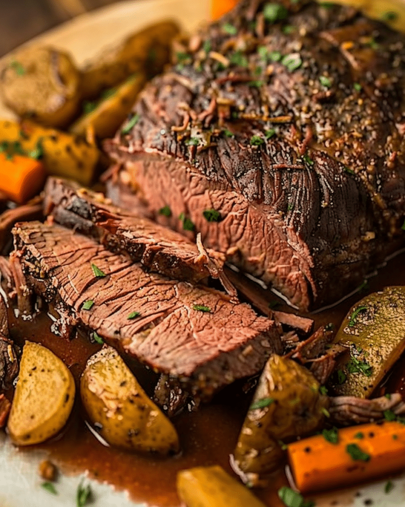 Slow Cooker Chuck Roast Recipe with Tender Vegetables