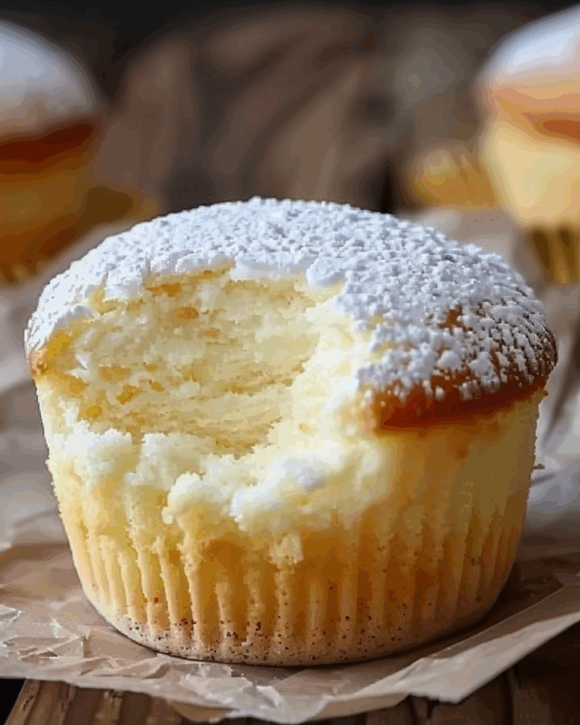 Fluffy Japanese Cotton Cheesecake Cupcakes